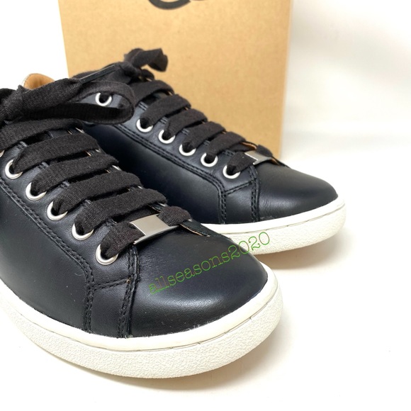 UGG | Shoes | Ugg Milo Leather Black Womens Sneakers | Poshmark